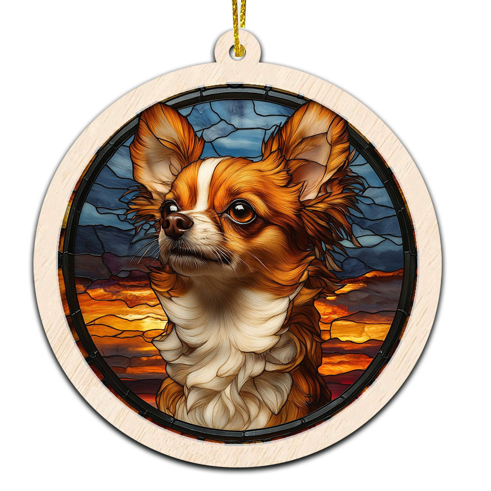 Tri Stained Glass Suncatcher Ornament – Holiday Ornament with Text for ...