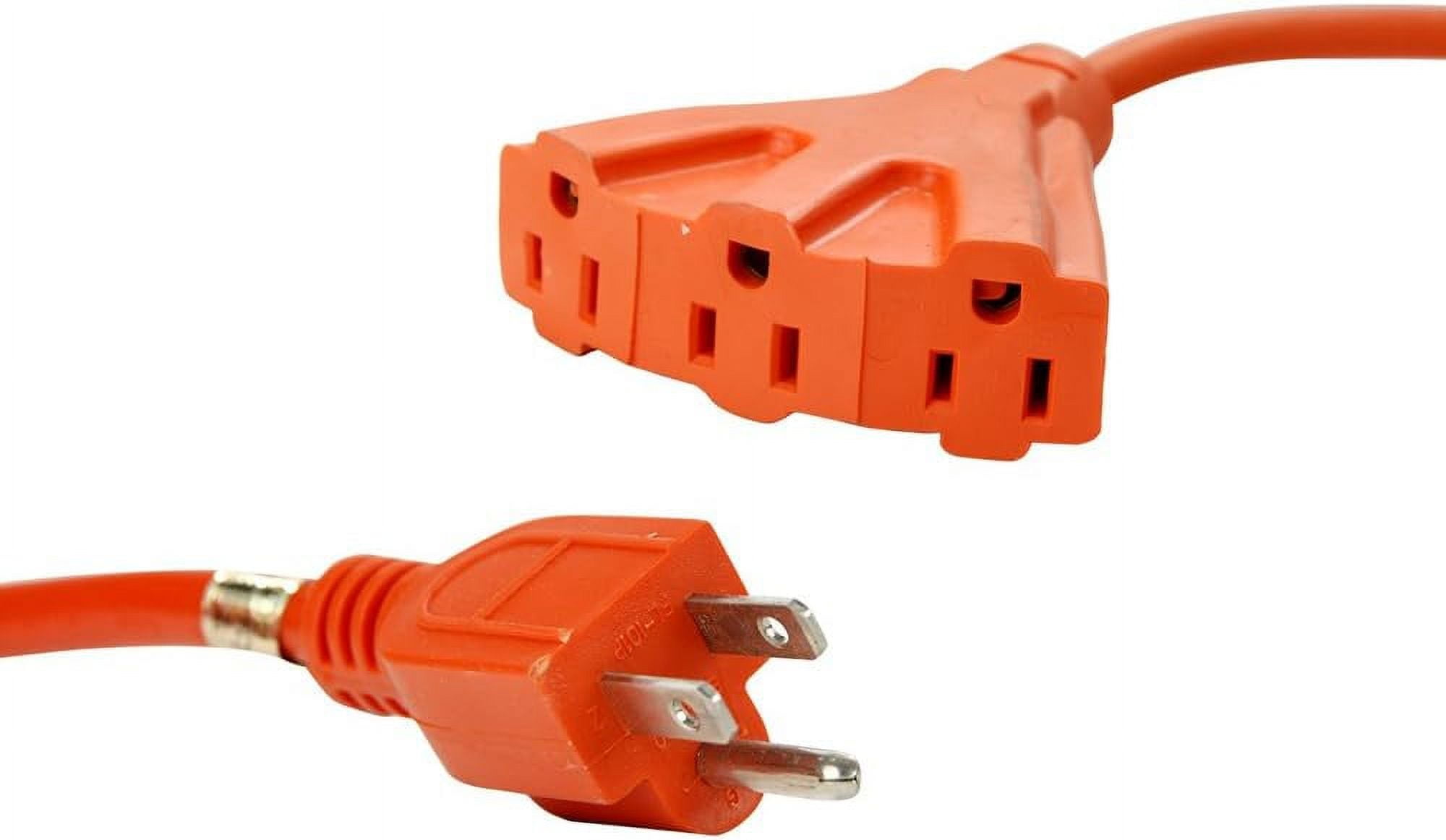 Tri Trap 3 Way Extension Cord Cable 12 Gauge Extra Heavy Duty 3 Outlet ...