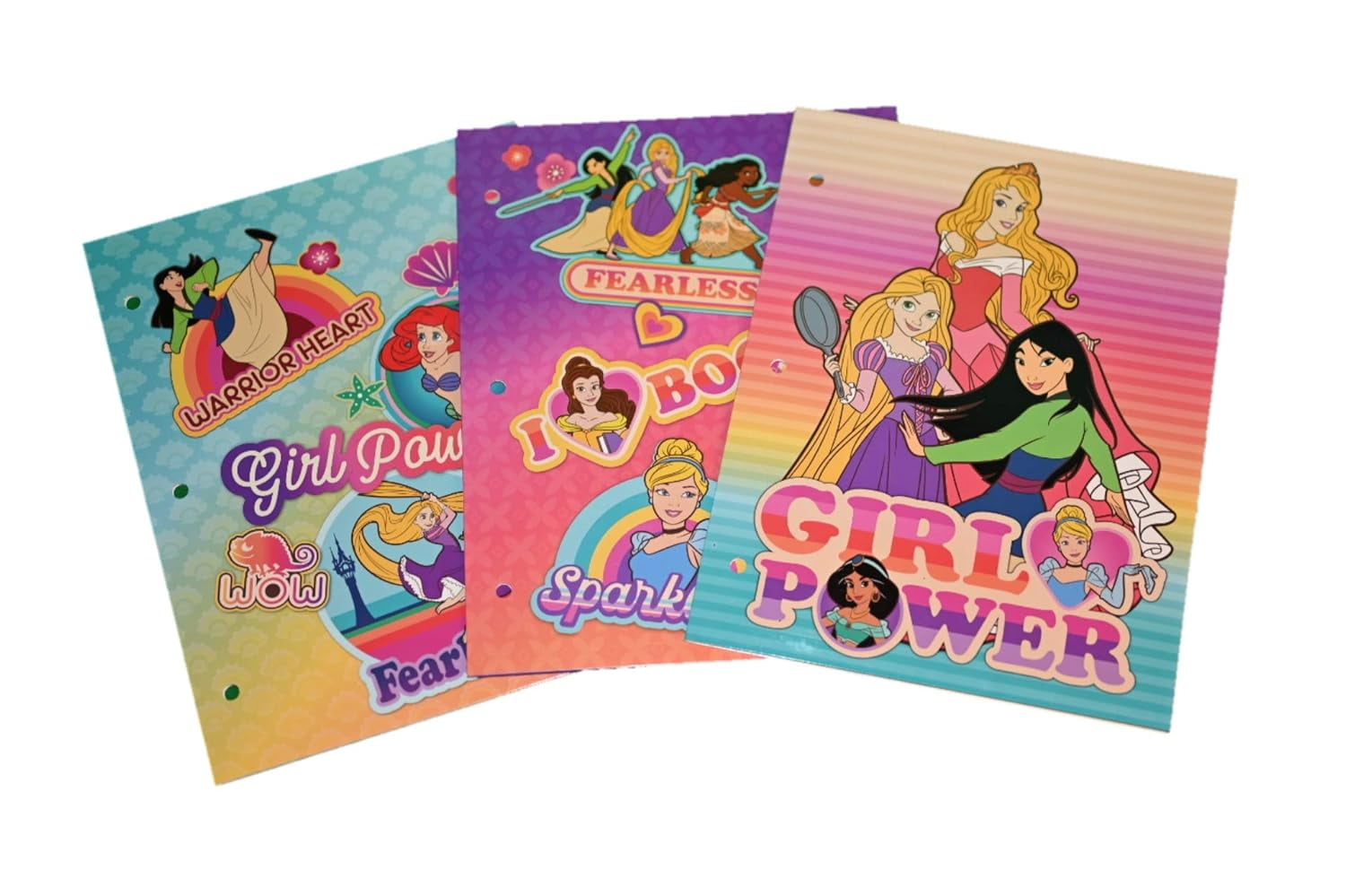 Tri-coastal Princess Two Pocket Portfolio Folders 3 Pack - Walmart.com