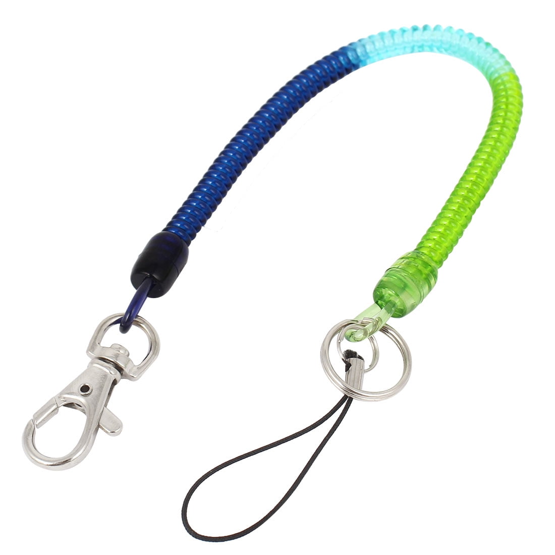 Tri-color Plastic Elastic Spiral Coil Strap Lanyard Rope for Keys Phone ...