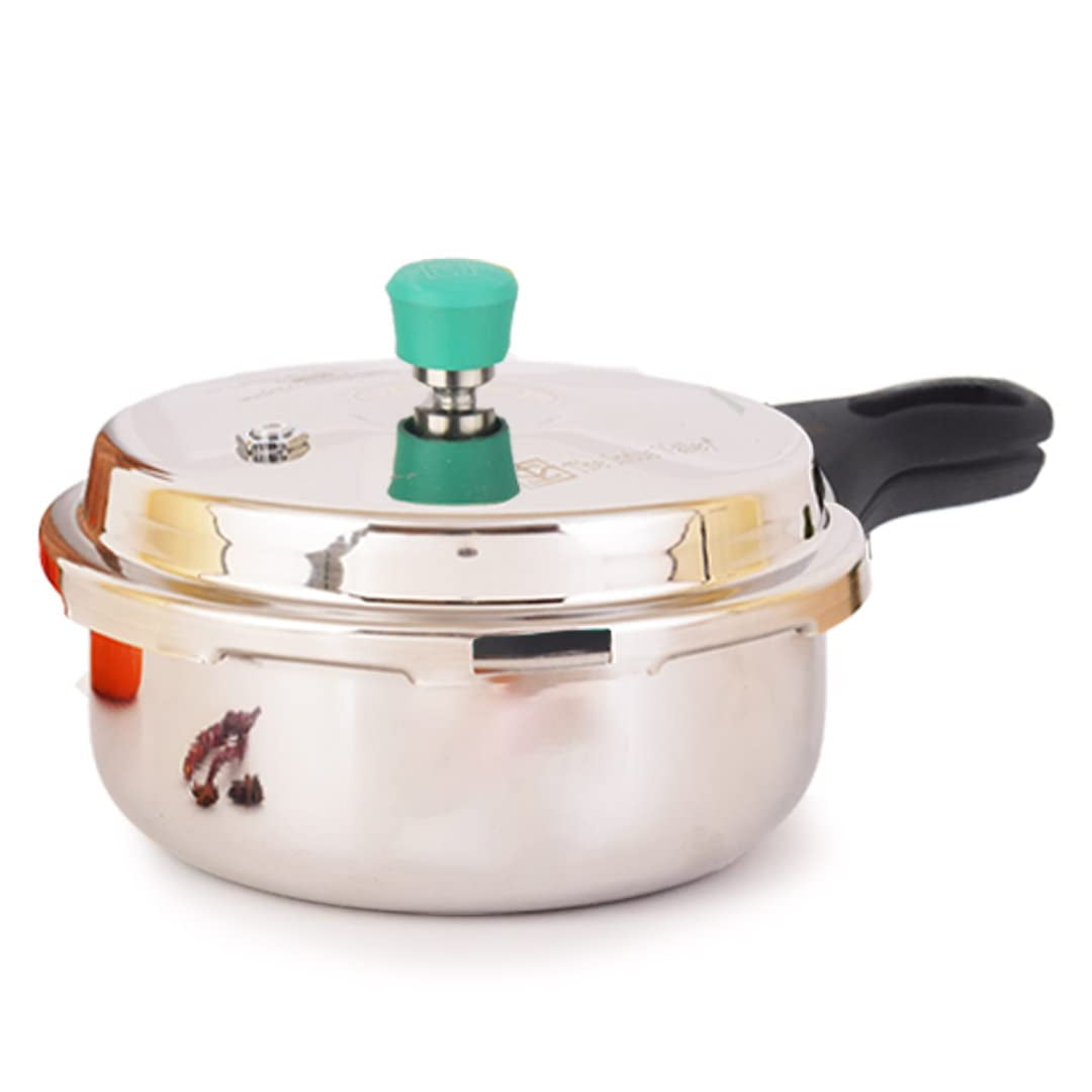 Tri-ply Stainless Steel Outer Lid Pressure Pan For 2-3 People | Small ...