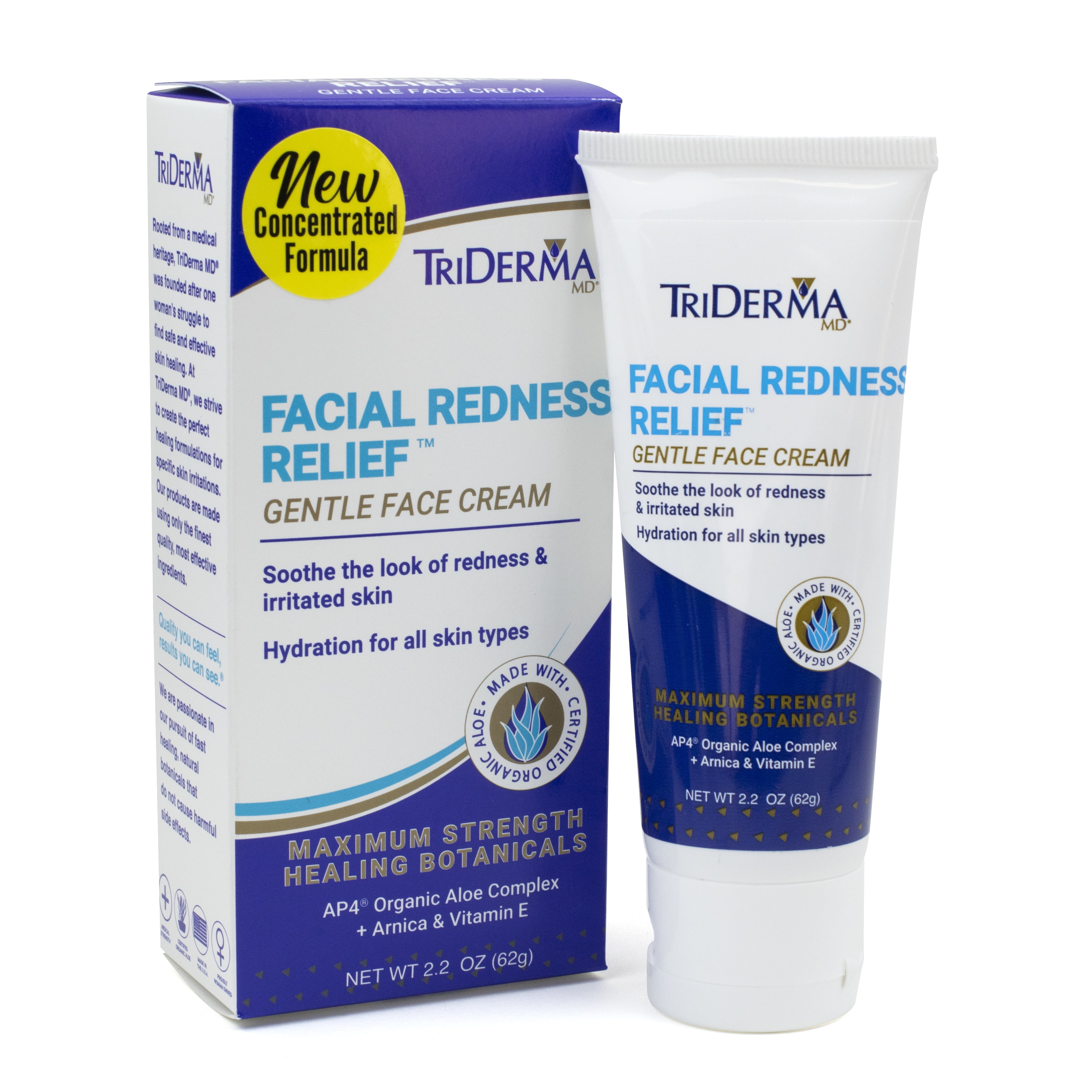 TriDerma Facial Redness Relief Cream, Soothes Sensitive Skin and ...