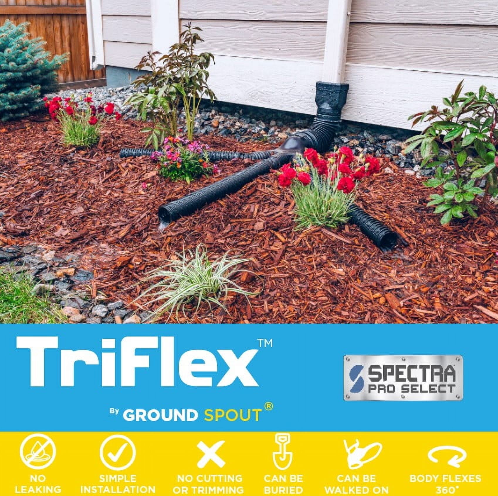 TriFlex by Ground Spout Flexible Downspout Extension by Spectra Pro ...