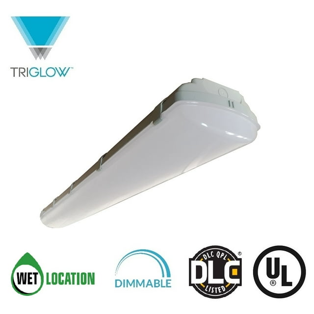TriGlow T83411 4FT 40-Watt LED Vapor Tight Linear Strip, 4000 Lumens ...
