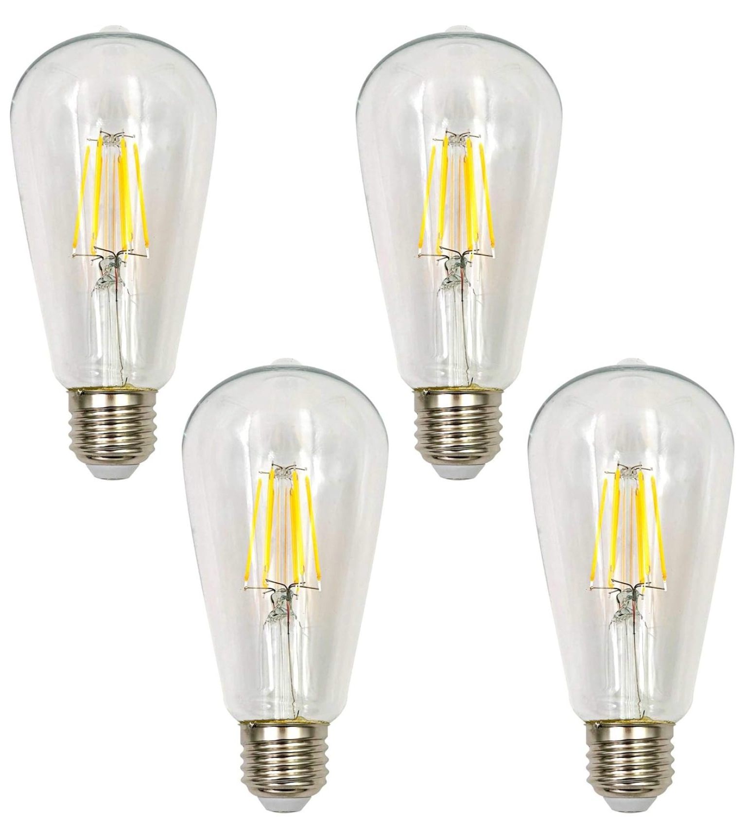 TriGol 100W Equivalent Clear 12W LED Dimmable Standard ST21 4-Pack ...