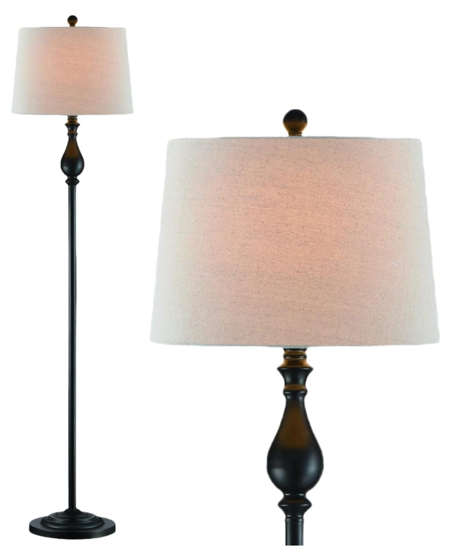 TriGol 62.5" Floor Lamp for Living Room, Black Reading Standing Lamp, 3 ...