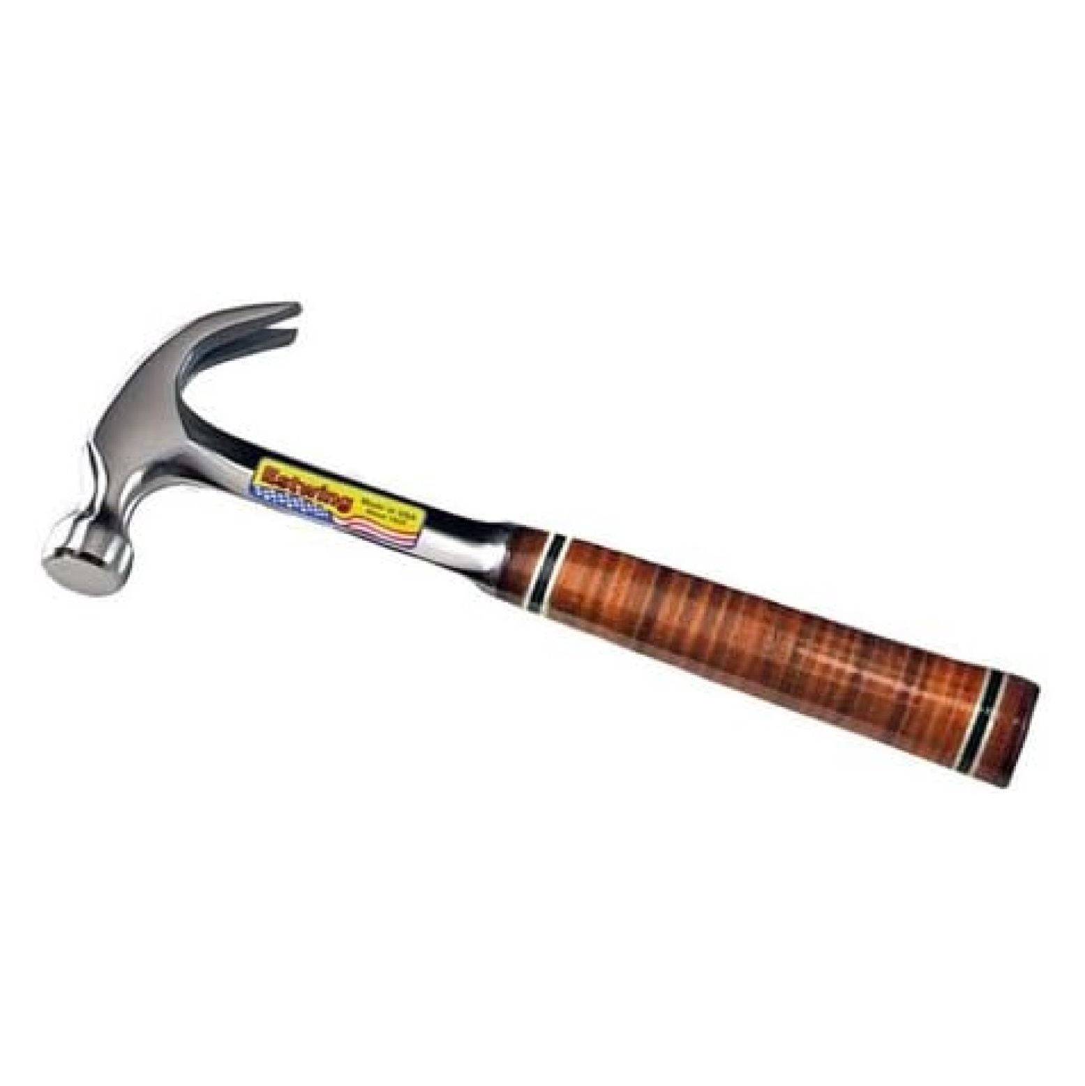 TriGol E16C Claw Hammer, Leather Grip Hammer, Smooth Face, 16-Ounce, 12 ...