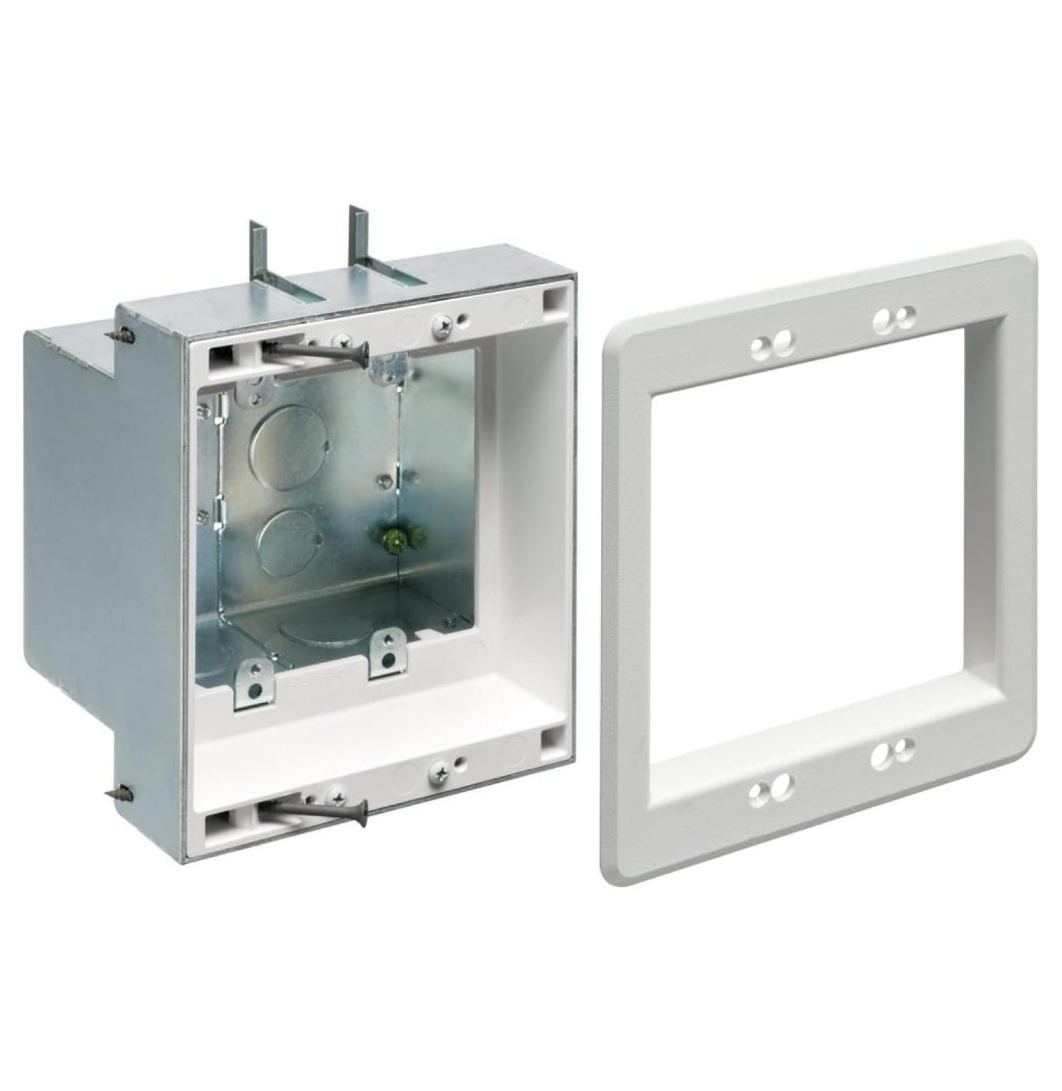 TriGol Industries TVBS505-1 TVBS505 Recessed Outlet Wall Plate Kit, 2 ...