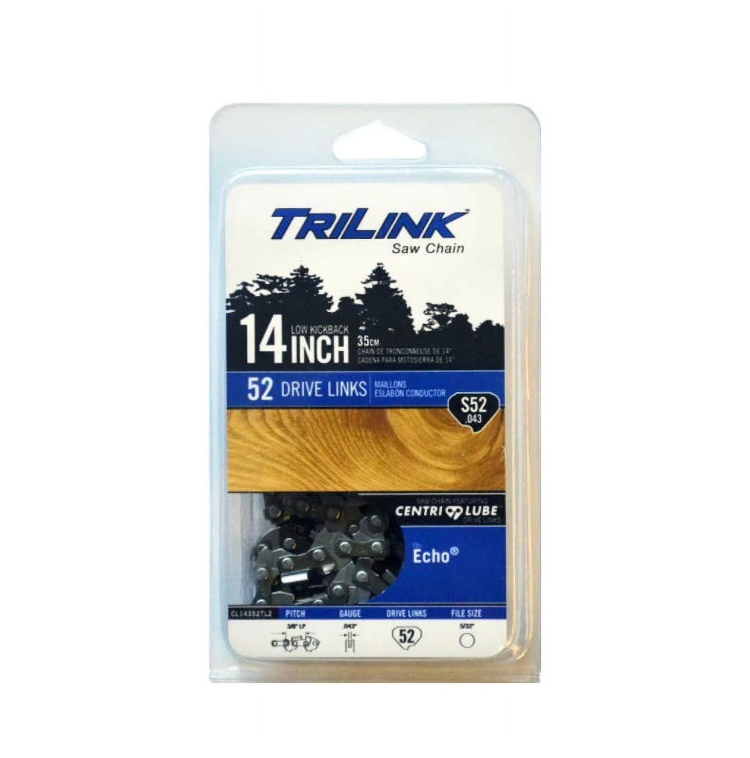 TriLink 14 in. S52 .043 in. Semi Chisel Chainsaw Chain - Walmart.com