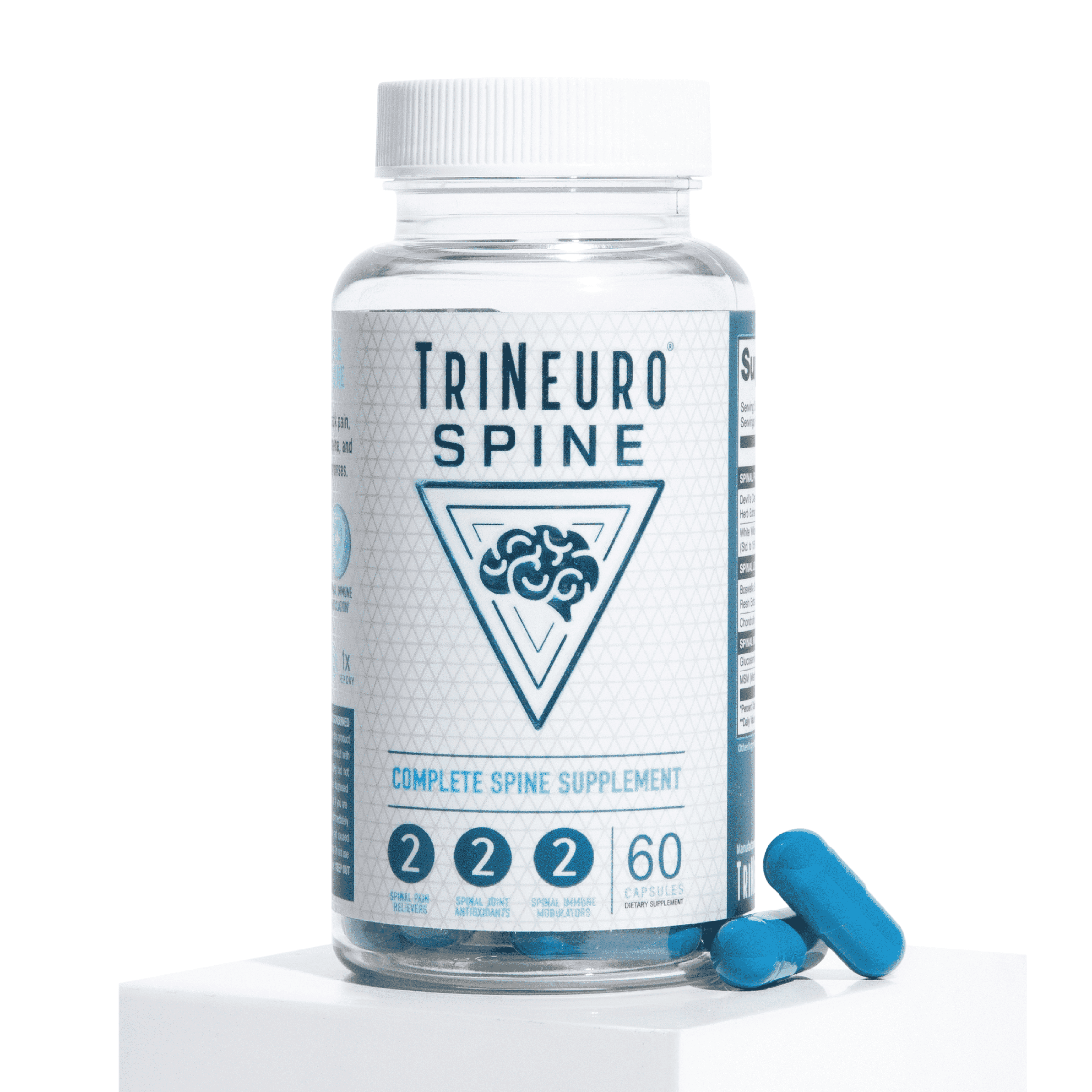 TriNeuro SPINE Supplement with Glucosamine, Chondroitin and MSM – 60 ...
