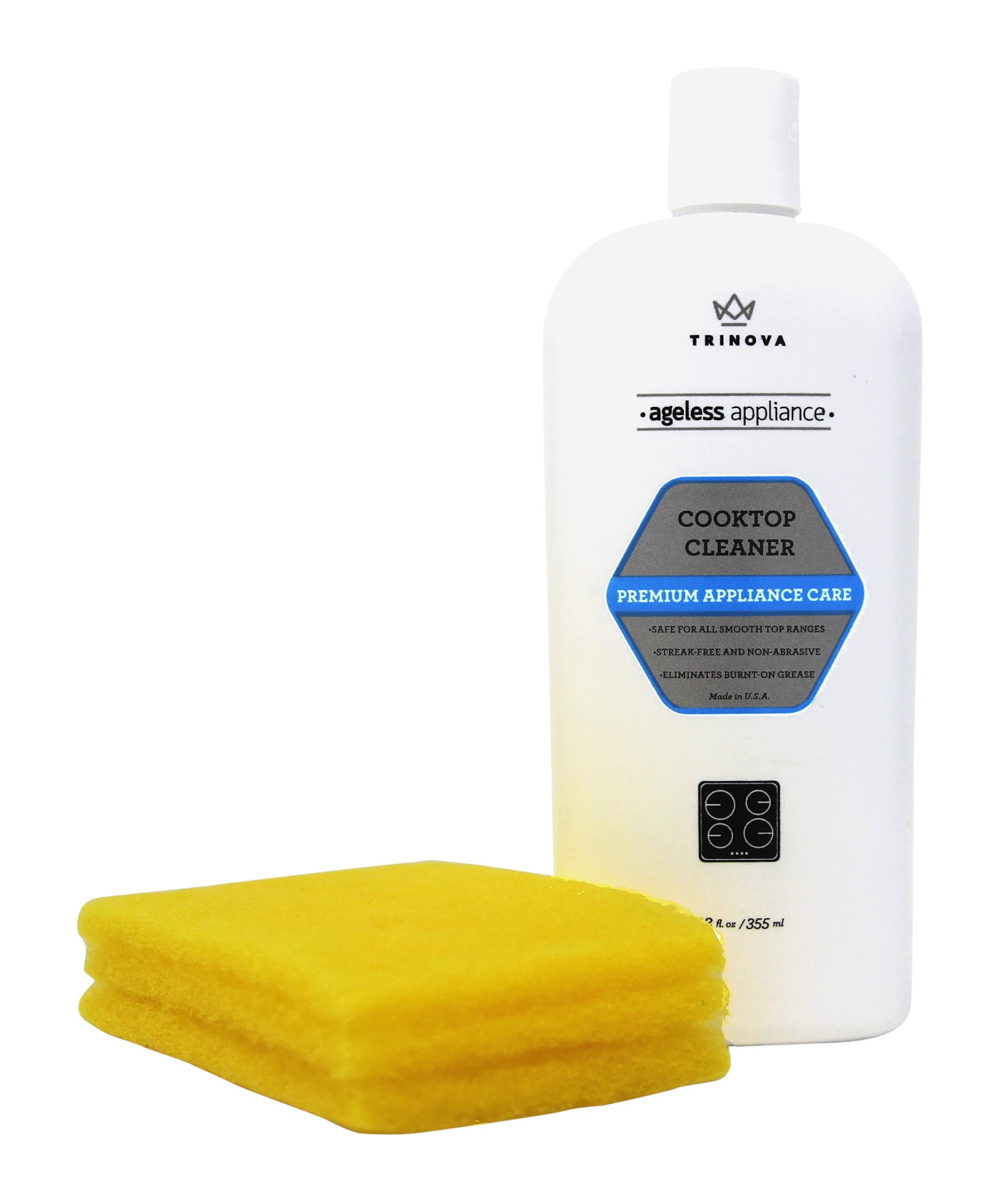 TriNova Premium Cooktop Cleaner and Scrubbing Pads. Best Cleaning Kit ...