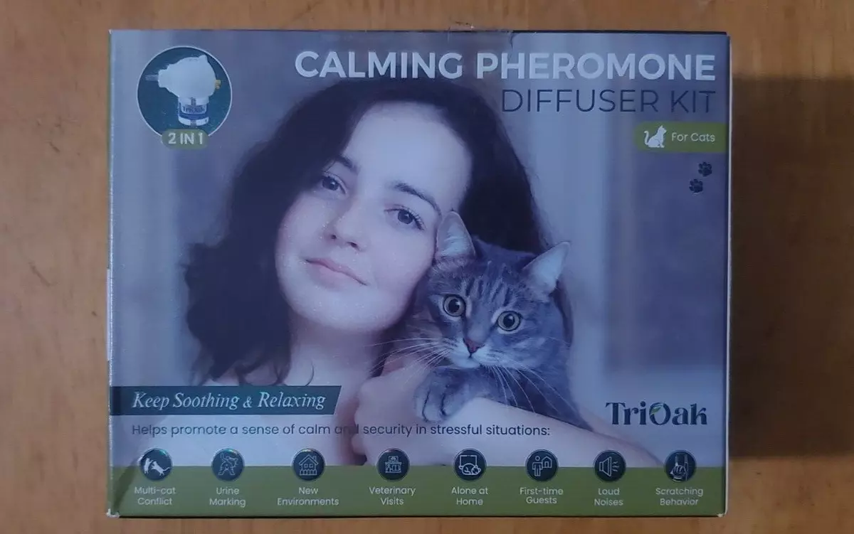 TriOak Cat Calming Diffuser Kit- Feline Anxiety Relief - Pheromone ...