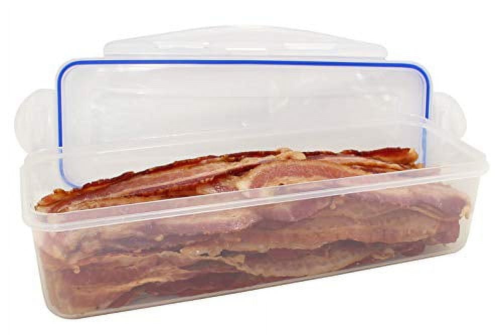 TriPi BPA Free Plastic Storage Keeper for 2lbs Bacon, Meat - Fresh Seal ...