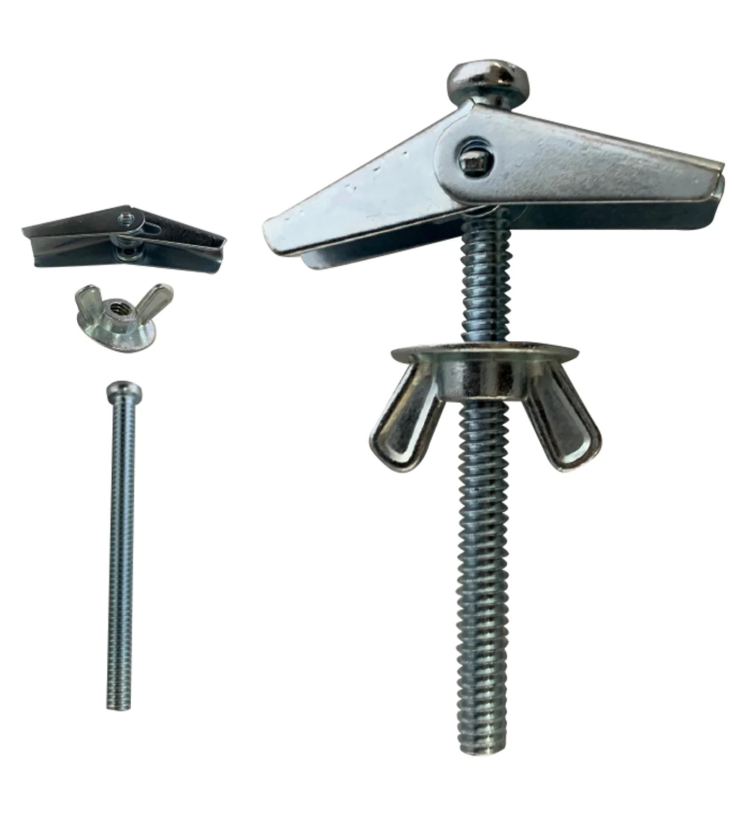 TriSonic Toggle Bolts with Screws Zinc Plated Steel, Screw Nut with ...