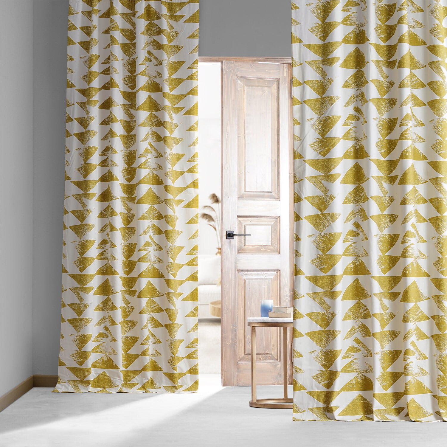 Triad Gold Printed Cotton Hotel Blackout Curtain (1 Panel), Triad Gold, 50W X 84L - Walmart.com