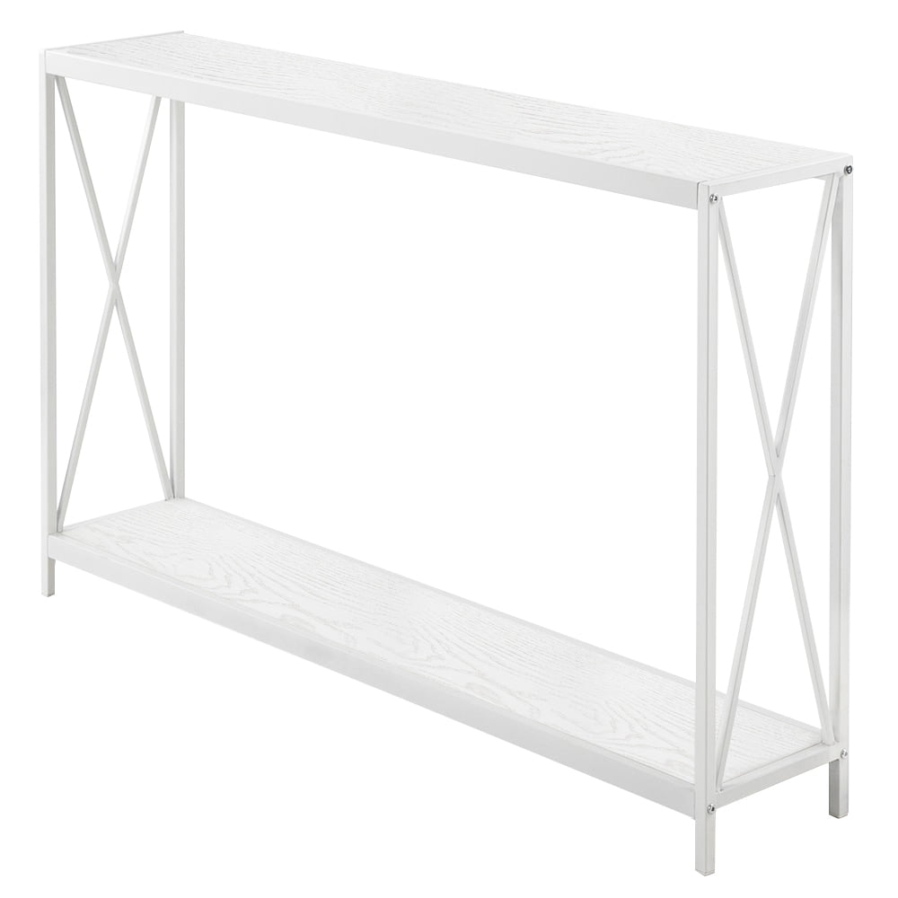 Triamine Board Cross Iron Frame Console/ Sofa Table Reddish White ...