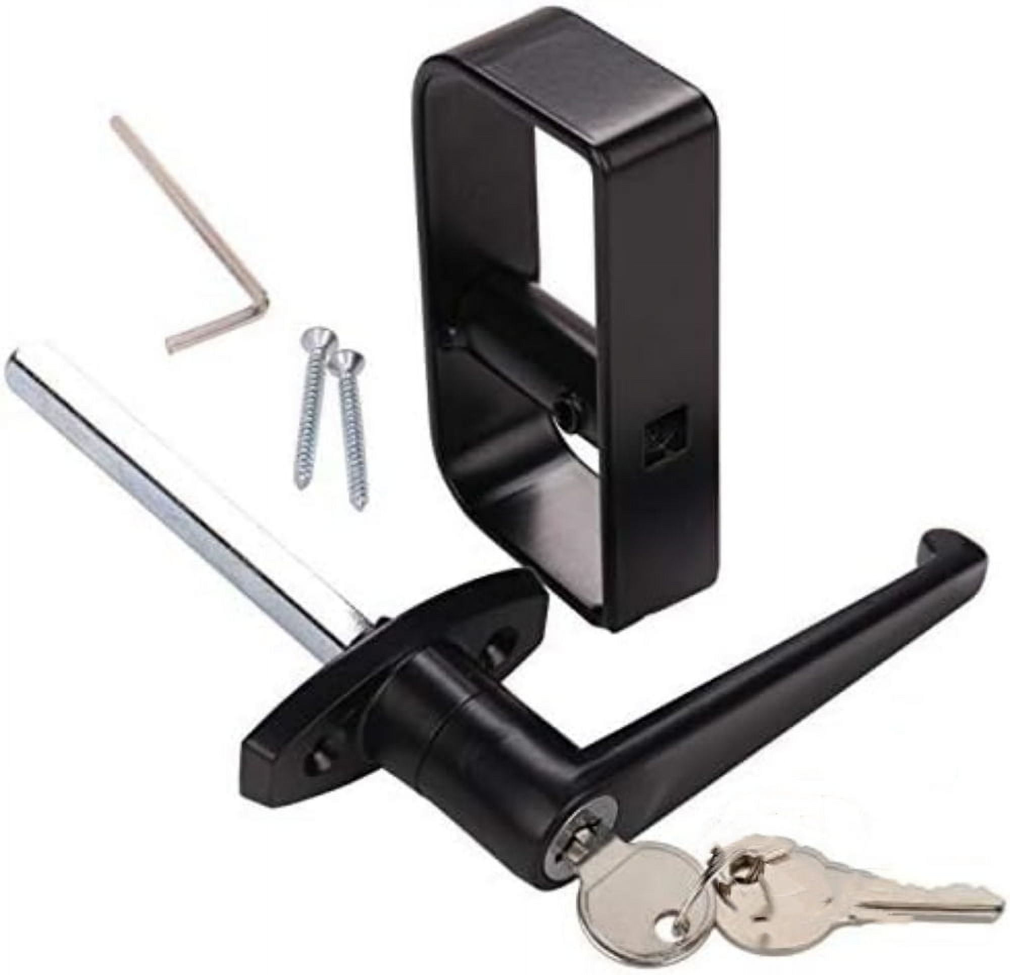 Trian 5-1/2" L-Handle Lock Kit, Shed Door Latch with 2 Keys, 5-1/2 ...