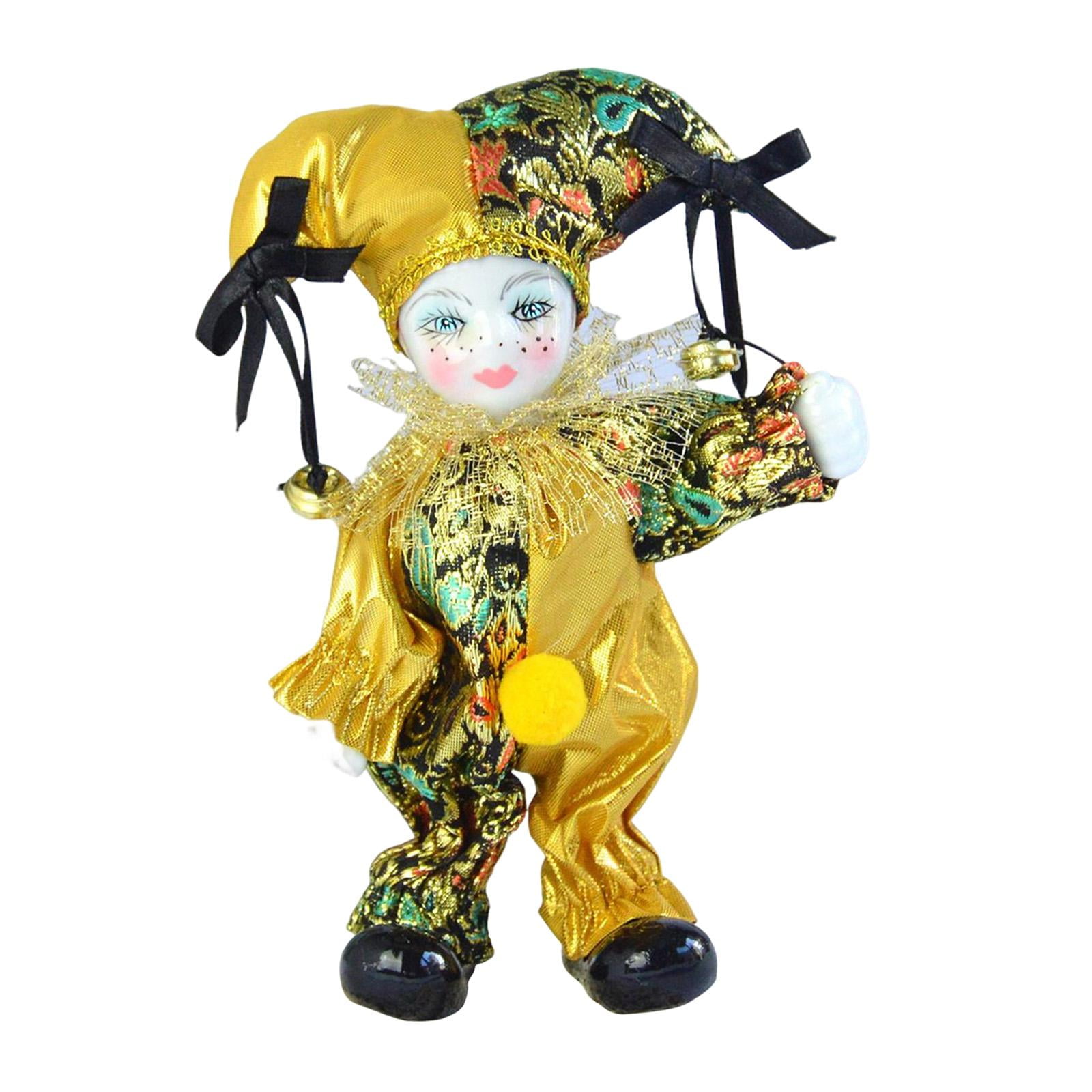 Triangel Doll Porcelain Doll Figurine Small Clown Doll Arts Delicate ...