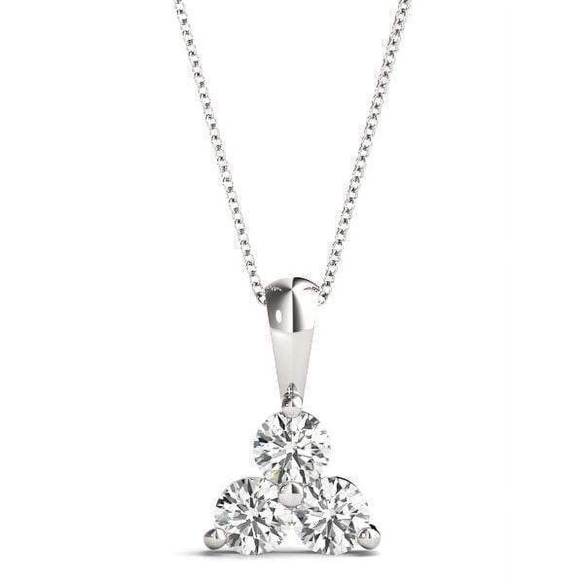 Triangle 3 Diamond Pendant- 0.25 Cttw - Walmart.com