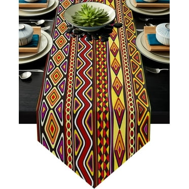 Authentic Mexican Sarape Table Runner | Vibrant Southwest Decor | 78 ...