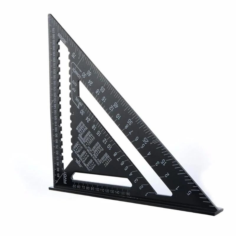 Triangle Angle Ruler 12 inch Metric Aluminum Alloy Angle Protractor ...