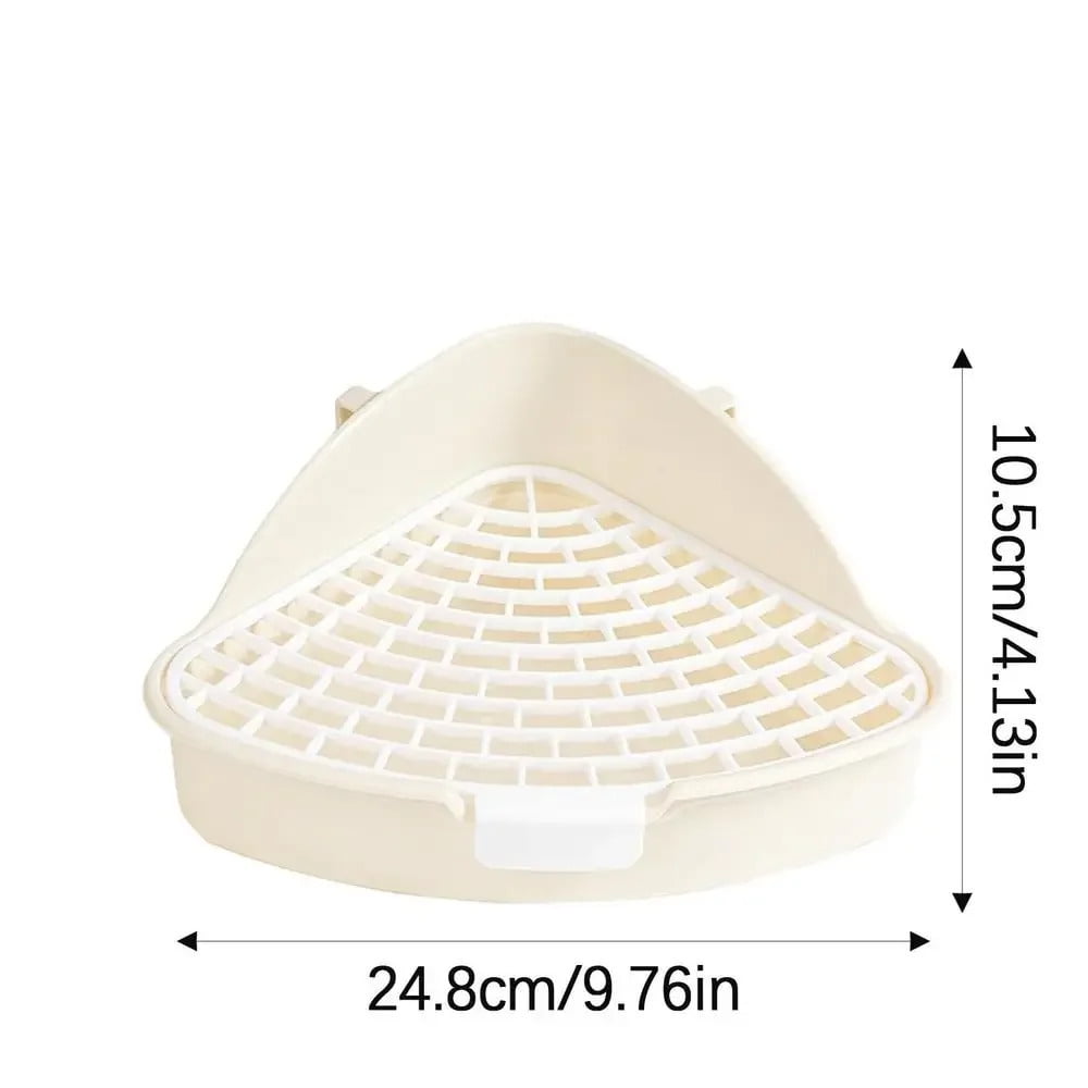 Triangle Animal Pet Cat Rat Rabbit Pee Potty Trainer Litter Tray Toilet ...