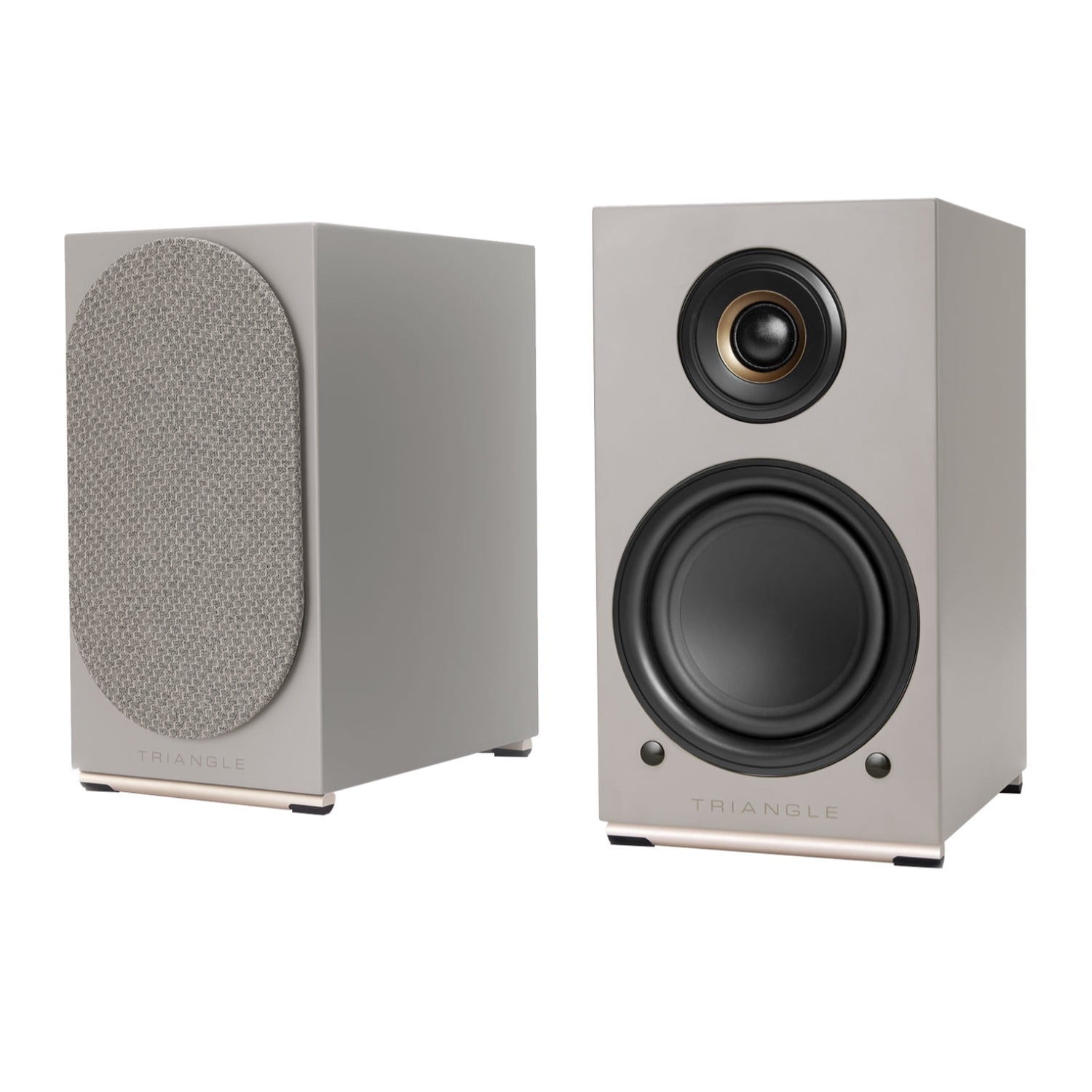 Triangle Audio AIO TWIN Wireless Bluetooth Wi-Fi Speaker (Pair, Linen ...