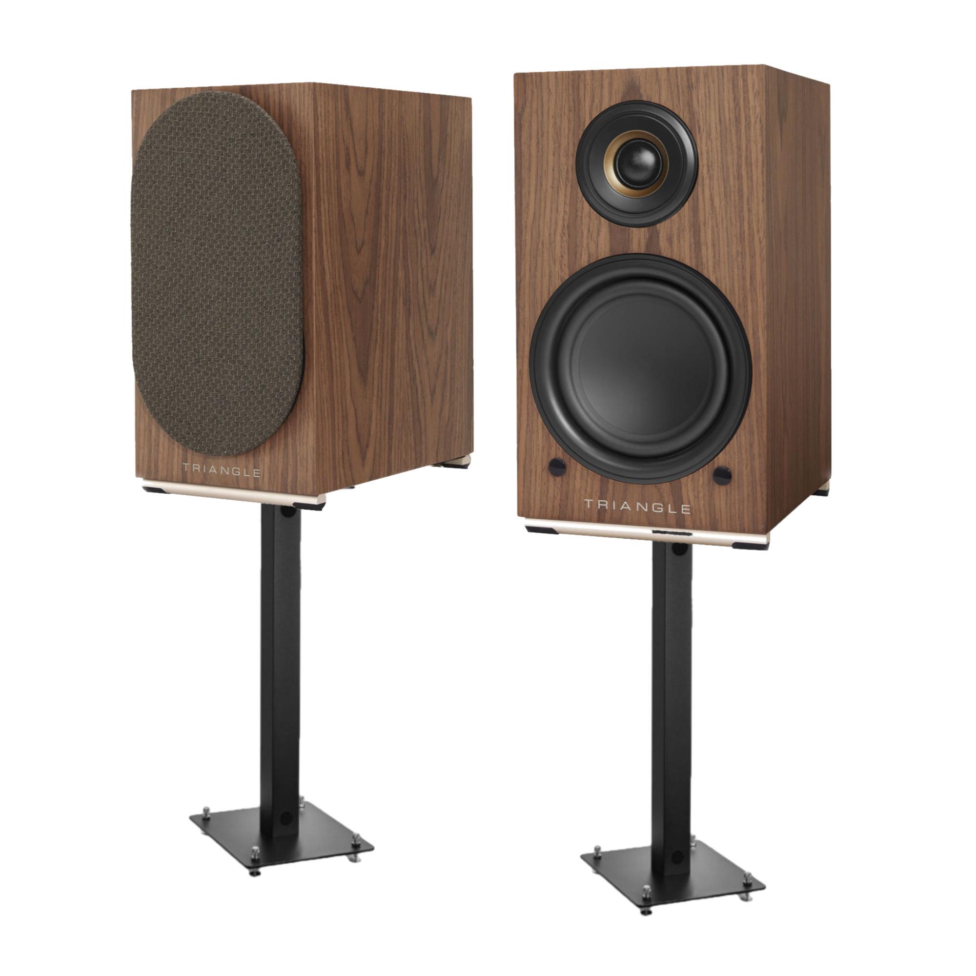 Triangle Audio AIO TWIN Wireless Speaker (Pair, Brown Maple) with ...