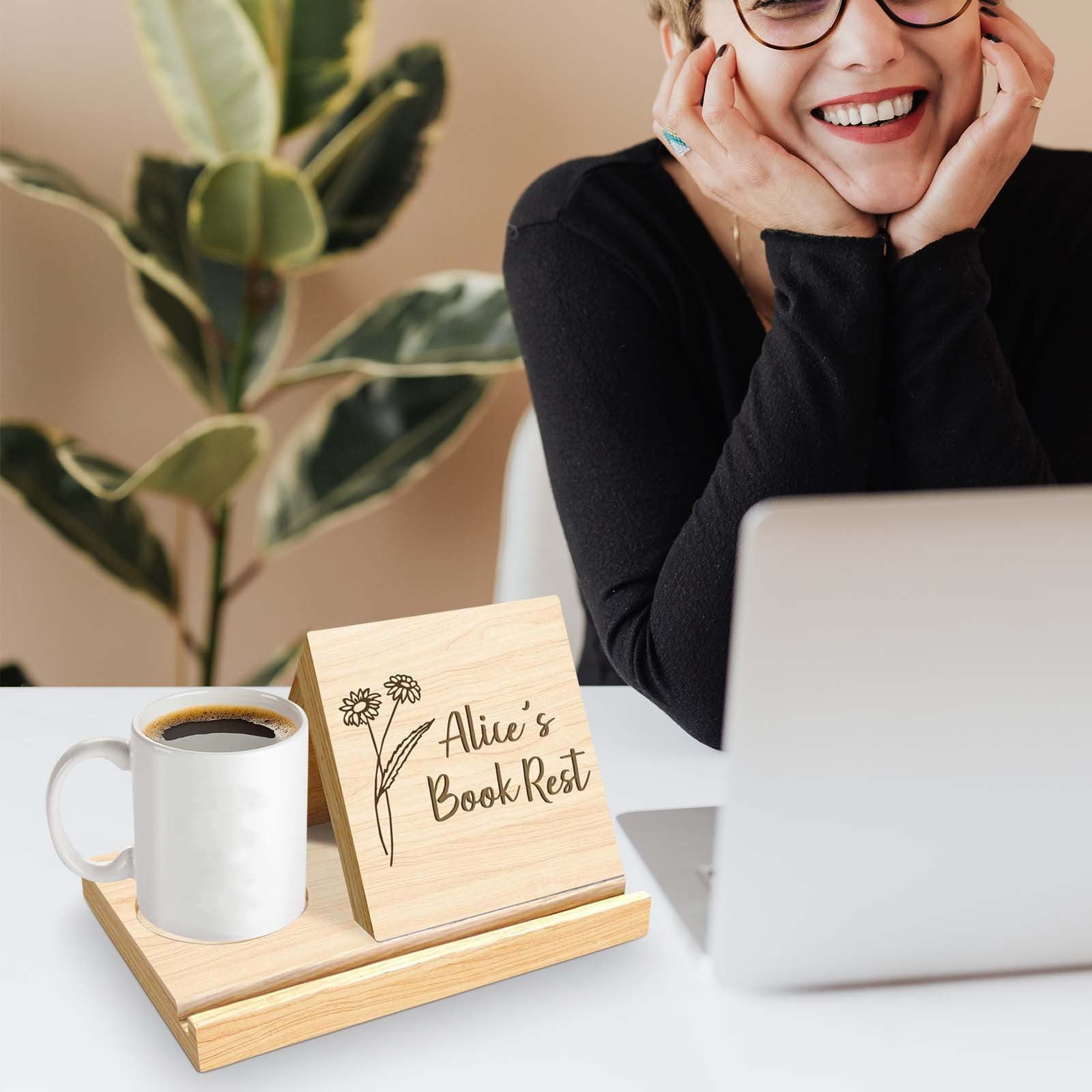 Triangle Book Holder, Wood Short Mini Book Rest, Simple Bookcase for ...