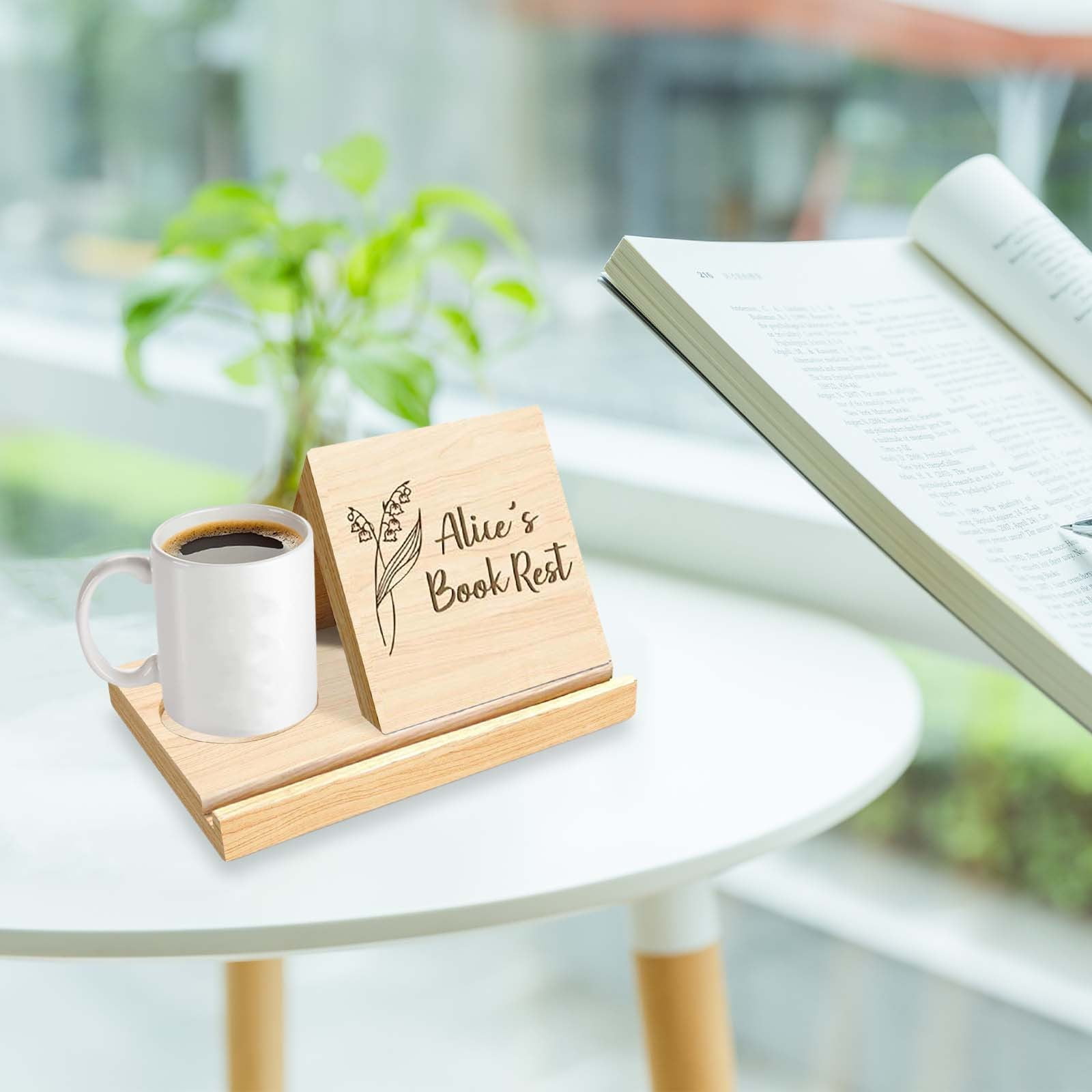 Triangle Book Holder, Wood Short Mini Book Rest, Simple Bookcase for ...
