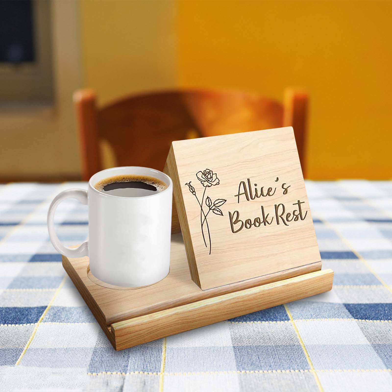 Triangle Book Holder, Wood Short Mini Book Rest, Simple Bookcase for ...