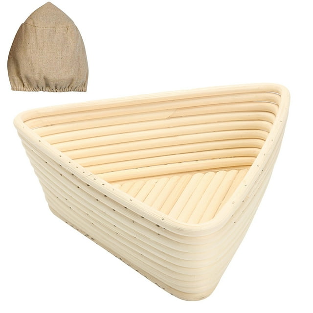 Triangle Bread Proofing Baskets with Liner Dough Rising Rattan Handmade ...