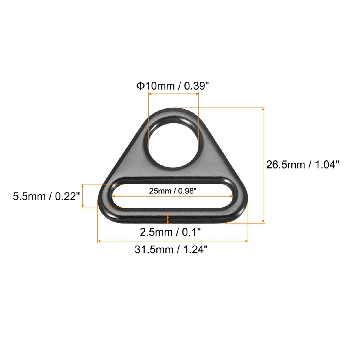 Triangle Buckle Adjuster, Triangular D Ring Adjustment with Rod Swivel ...