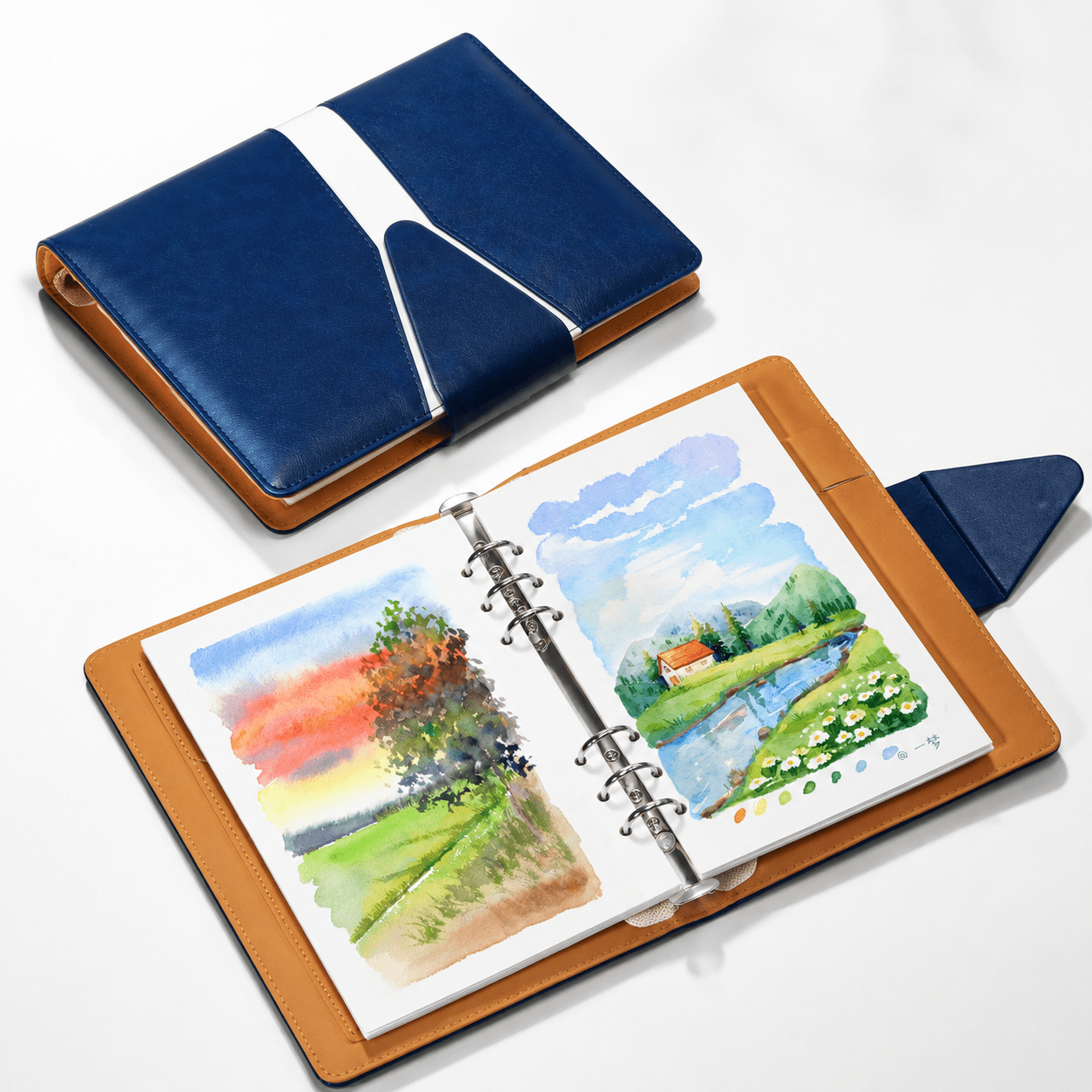 Triangle Buckle Blue Watercolor Sketchbook Acid Free Journal 300gsm Hot ...