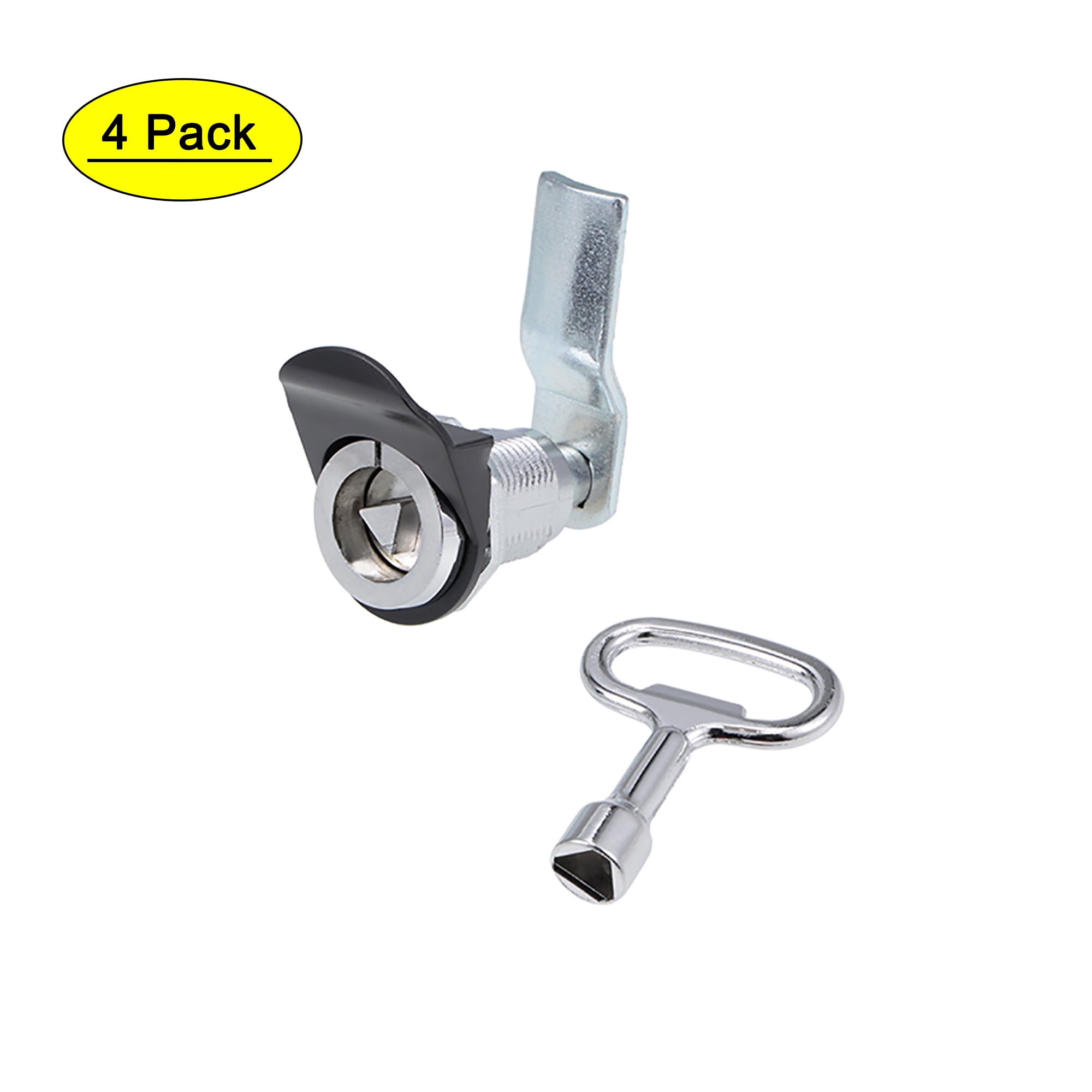Triangle Cam Locks 22mm Cylinder Dia 49mm Long Cam Keyed Alike Silver ...