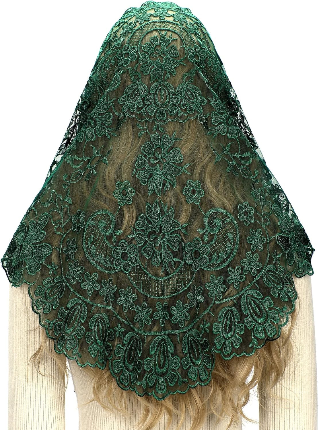 Triangle Catholic Church Mantilla Veils for Religious Christian Floral ...