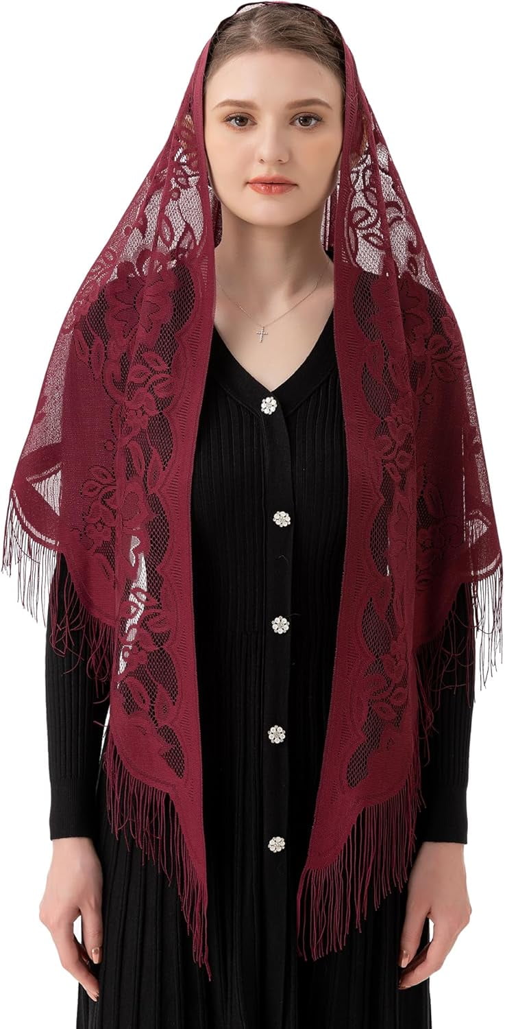 Triangle Catholic Church Veil Chapel Veil Scarf Mantilla Veils Wrap ...