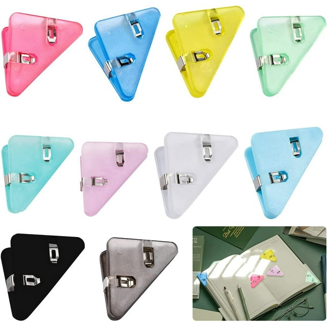 Triangle Corner Data Clip, Tutuviw Color Binder Document Clip ...
