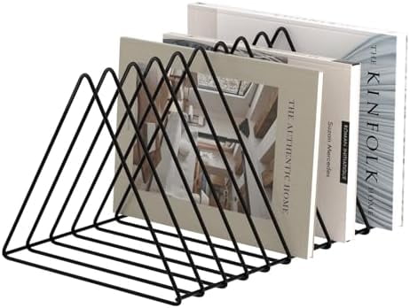 Triangle Desk Organizer - Metal Wire Magazine Holder, 10 Sections ...