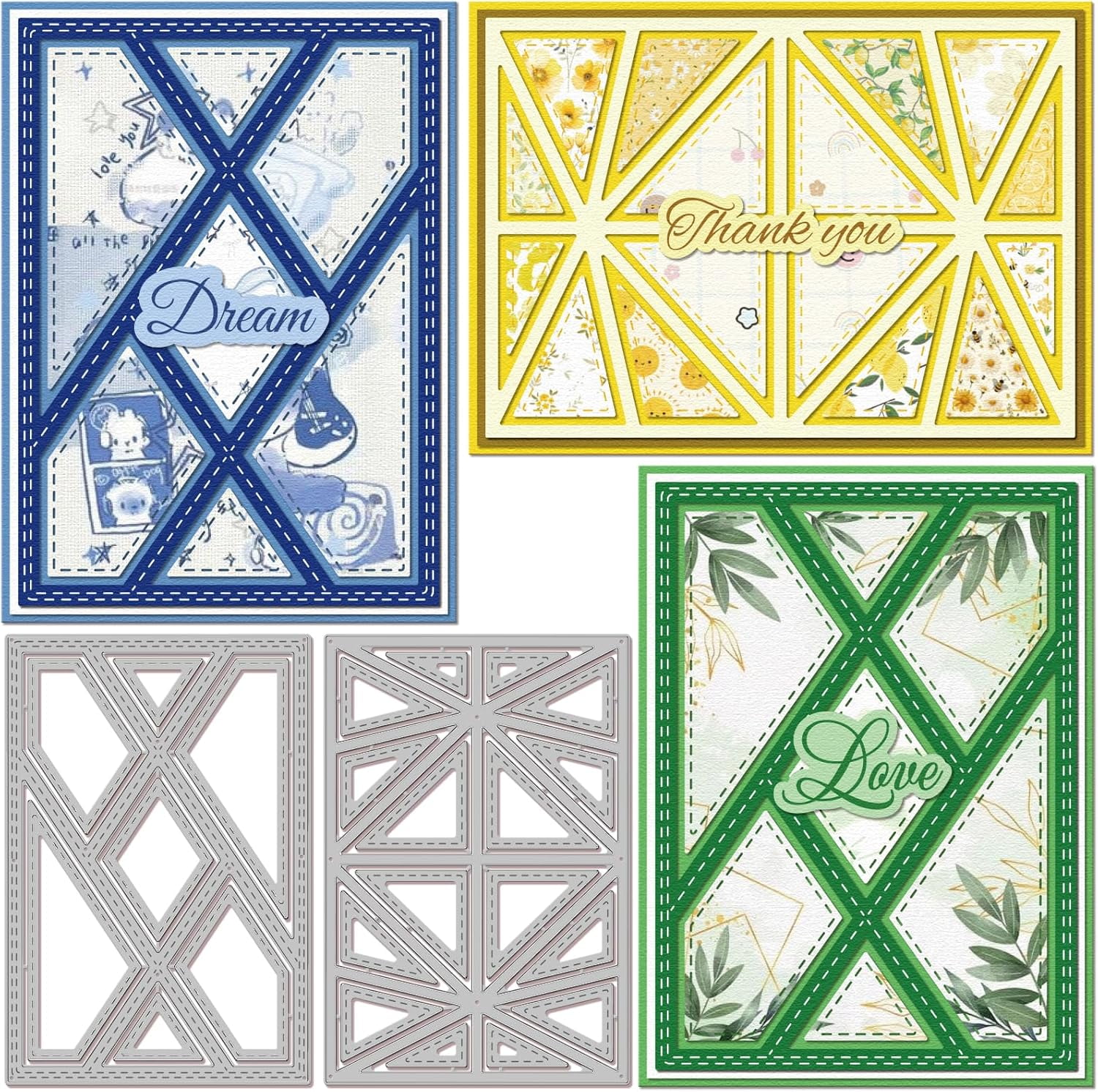 Triangle Diamond Frame Cutting Dies DIY for Card Making Frame ...