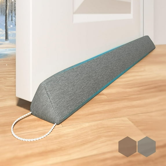 Triangle Door Draft Stopper，35.4" Weighted Under Blocker Bottom Seal ...