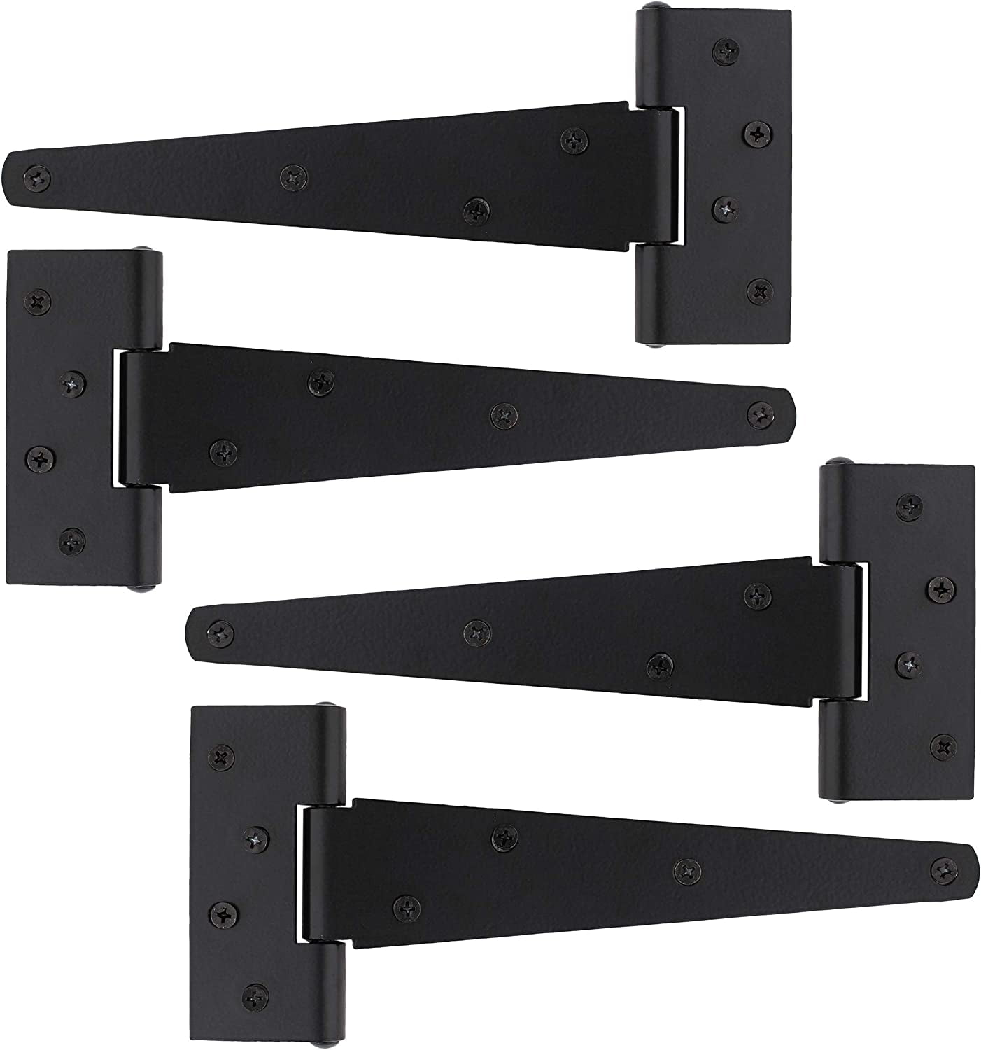 Triangle Door Hinge 4 Pk - Heavy Duty 8 Inch T-Strap Farmhouse Door ...