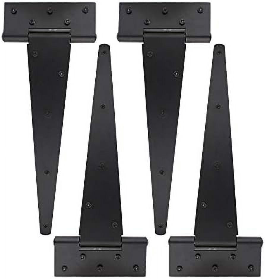 Triangle Door Hinge 4Pk - Heavy Duty 12 Inch T-Strap Farmhouse Style ...