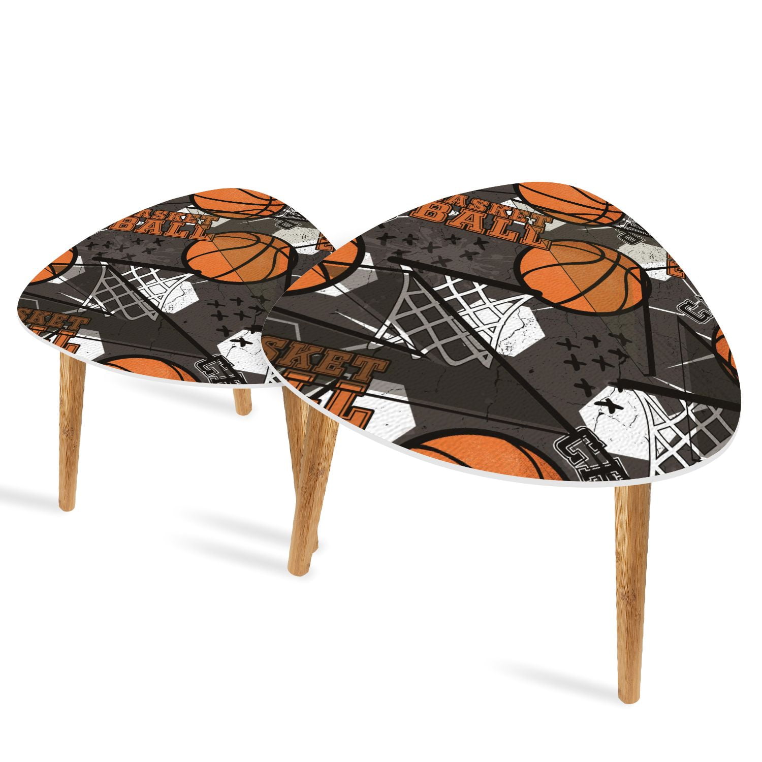 Triangle End Tables Set of 2 Abstract seamless grunge sport pattern ...