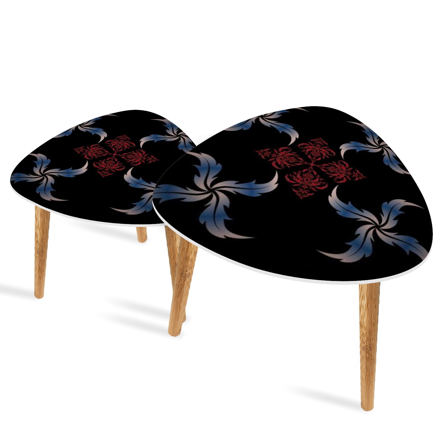 Triangle End Tables Set of 2 Brown red seamless pattern for prints ...