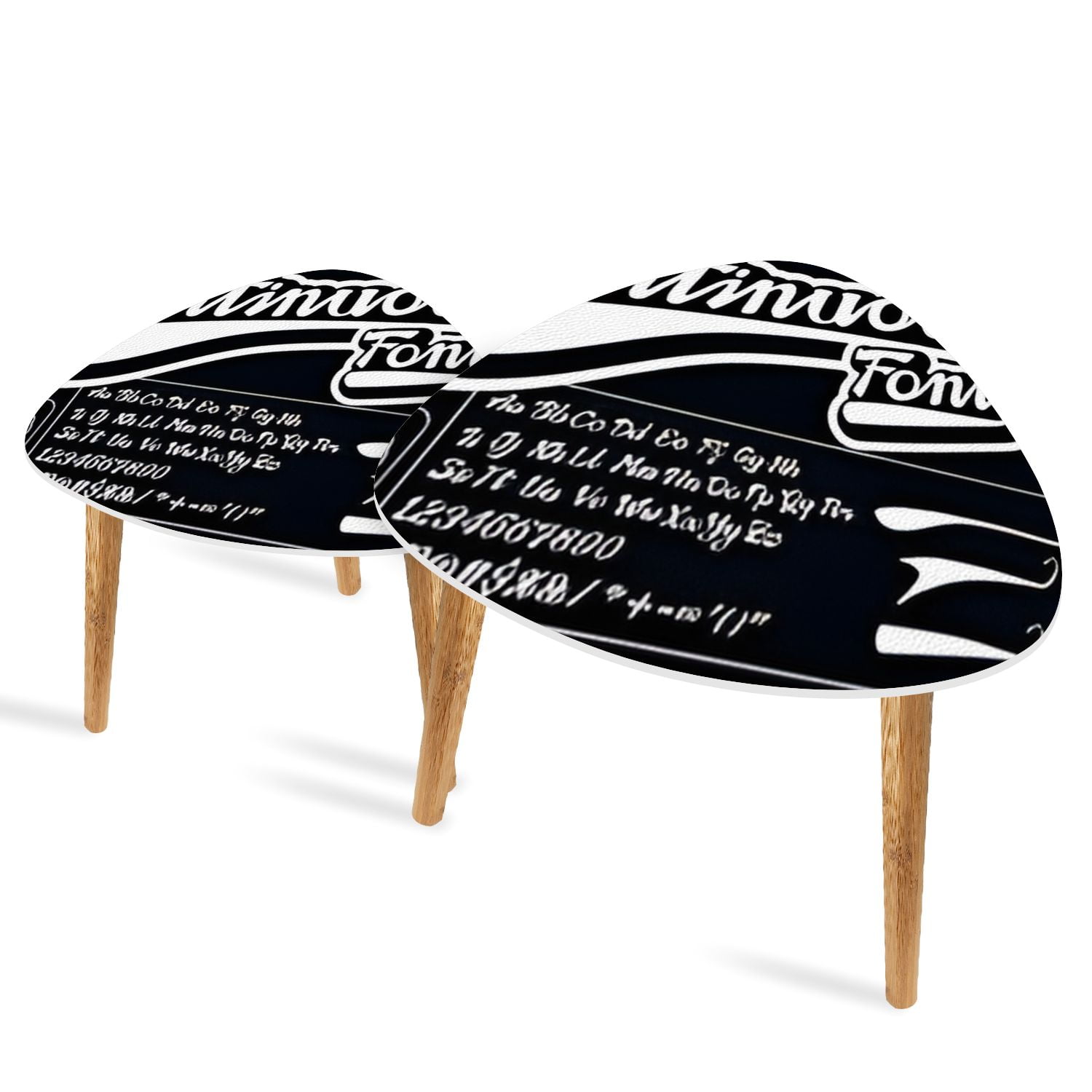 Triangle End Tables Set of 2 Continuous font digits symbols Seamless ...