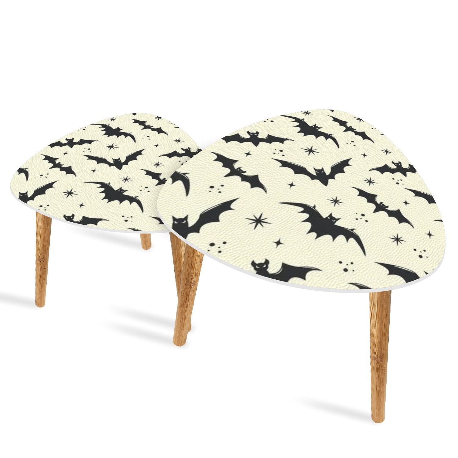 Triangle End Tables Set of 2 Halloween seamless pattern Halloween party ...
