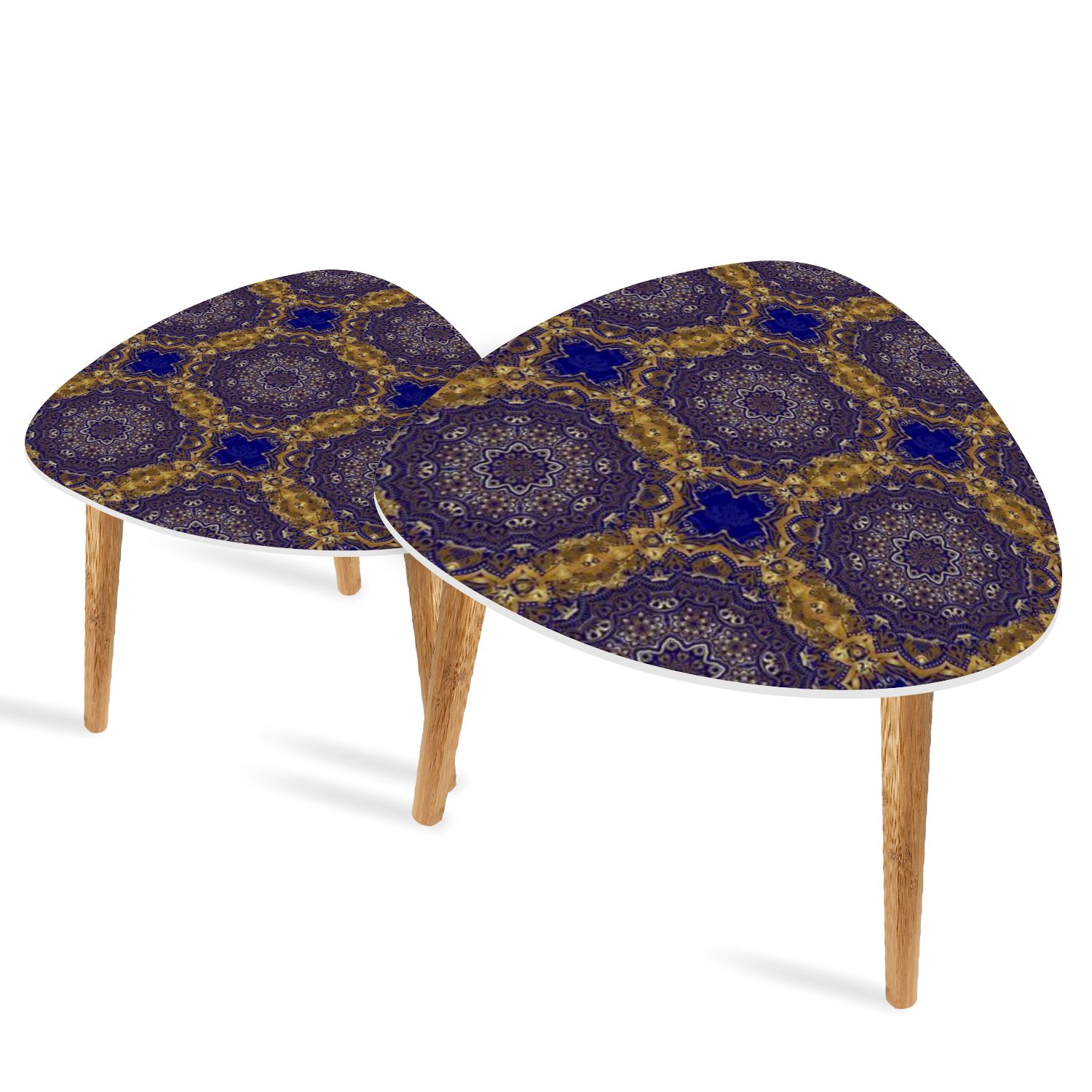 Triangle End Tables Set of 2 Hand drawn pattern for cards wedding ...