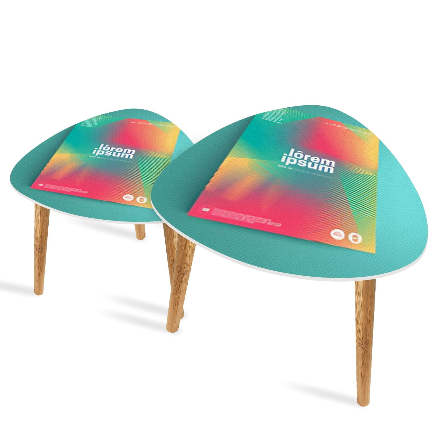 Triangle End Tables Set of 2 Line halftone cover Applicable for covers ...