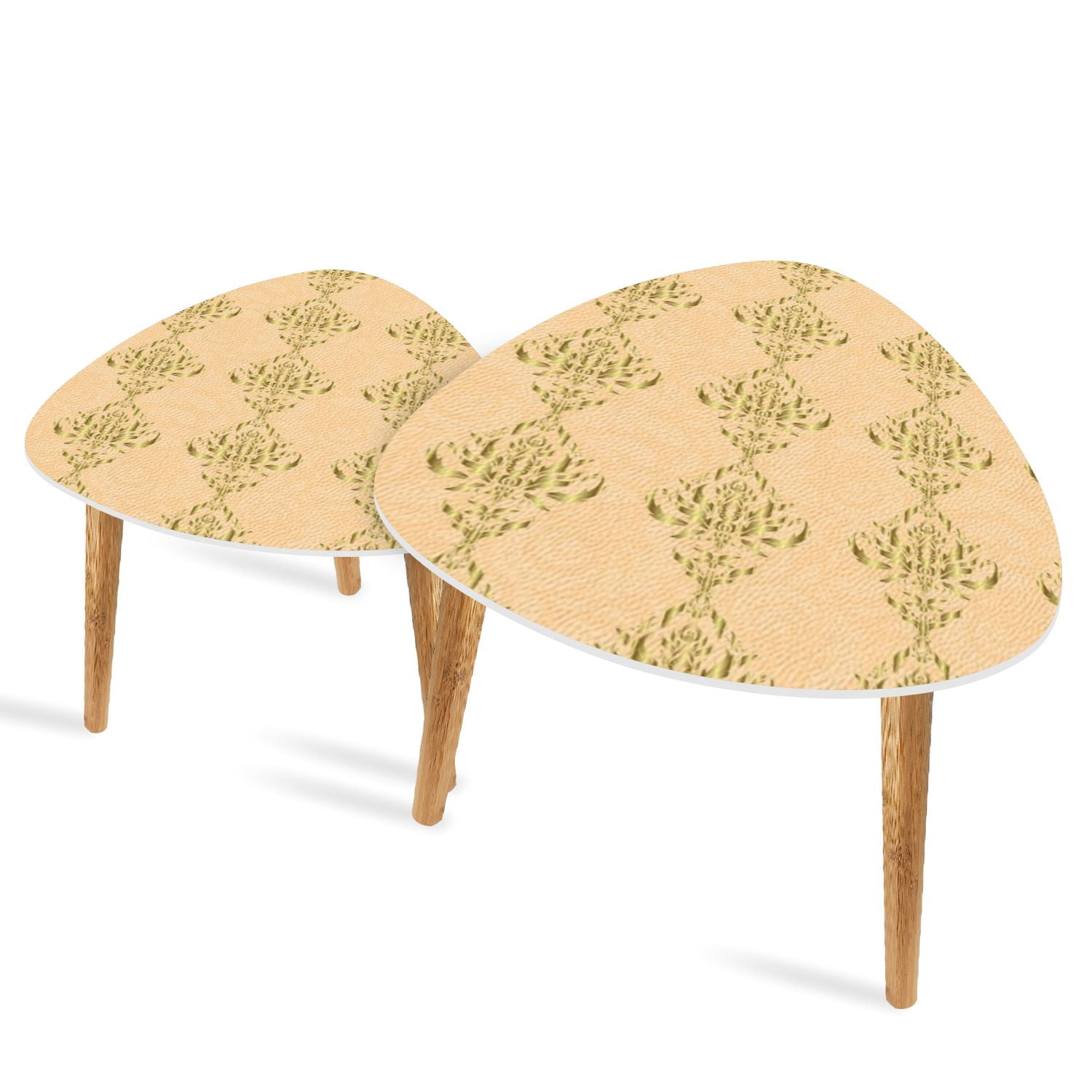Triangle End Tables Set of 2 Luxury gold seamless pattern stars pattern ...